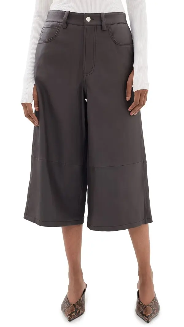Staud Hunter Leather Culottes