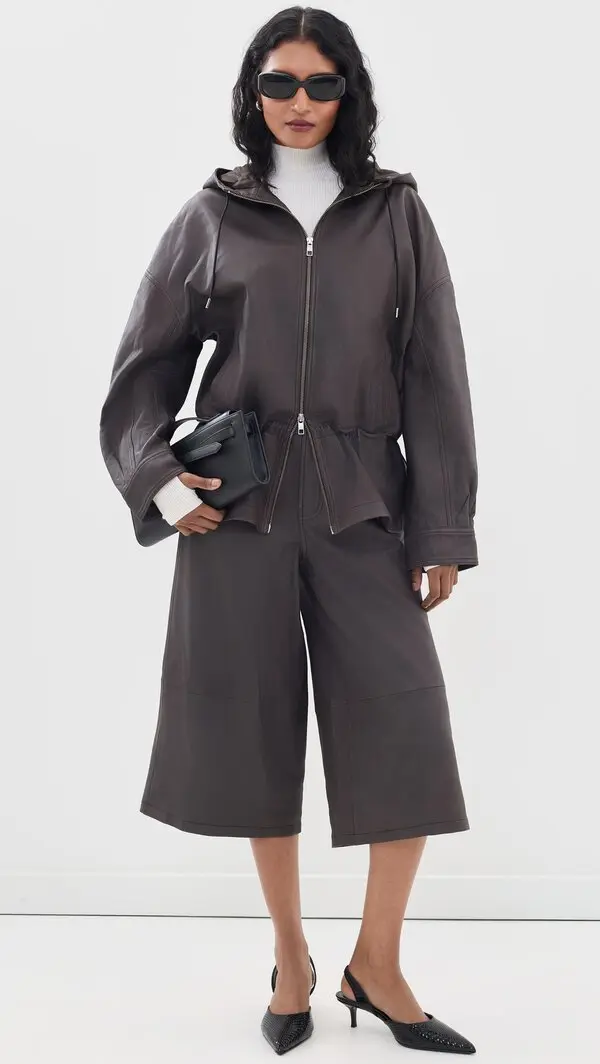 Staud Hunter Leather Culottes