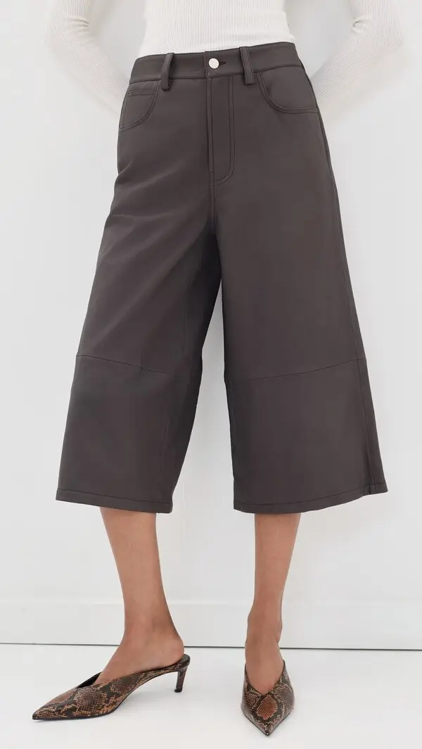 Staud Hunter Leather Culottes
