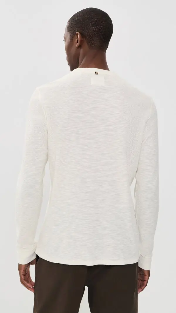 Billy Reid Slub Tuck Henley - Tinted White