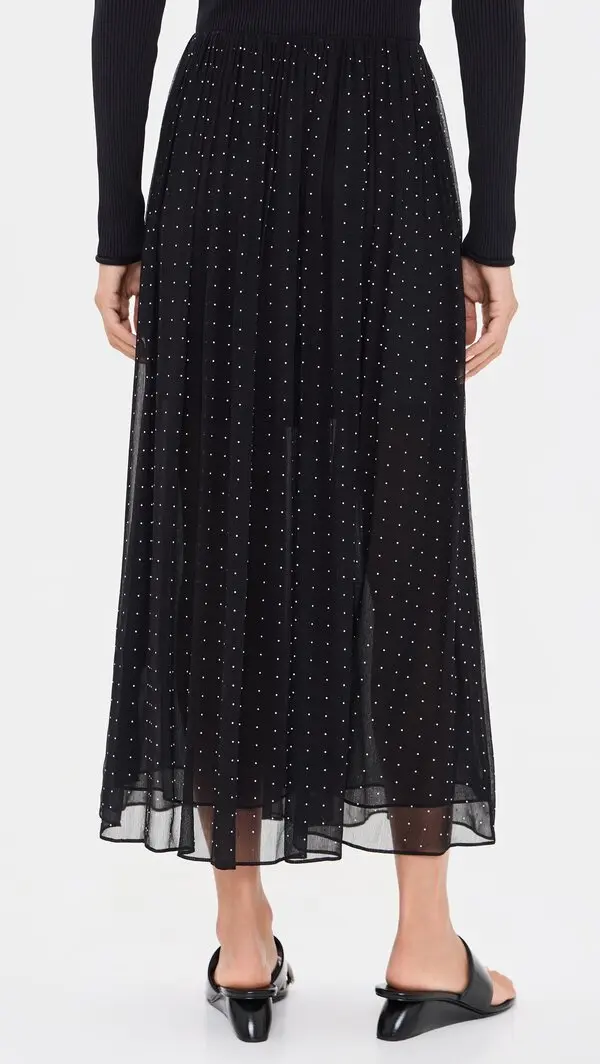 Vince Heat Set Dot Gathered Skirt