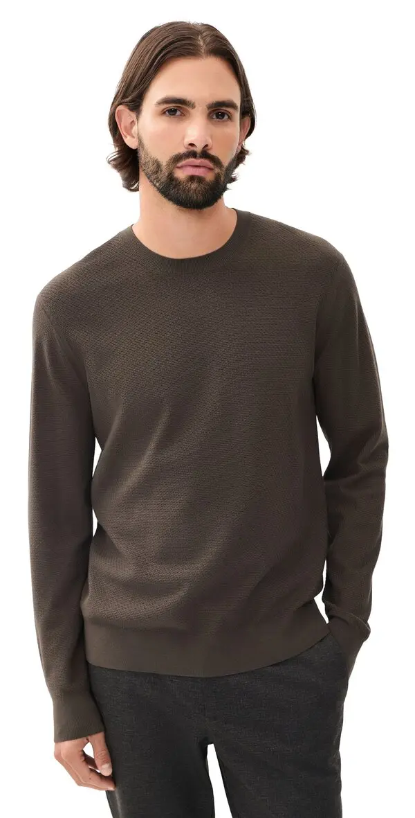 Theory Riland Crewneck - Classic Brown