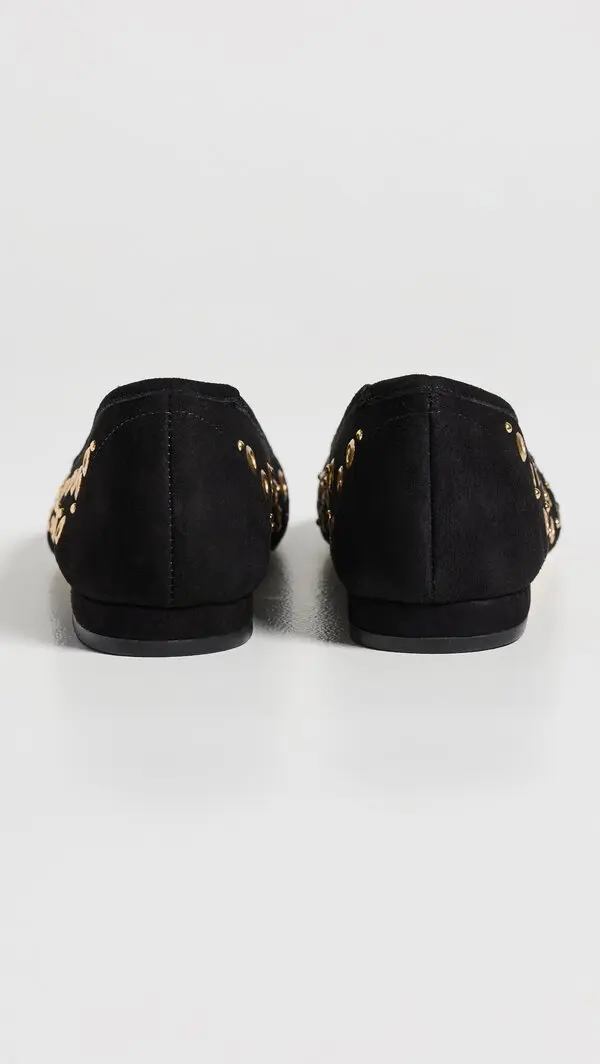 Cinq À Sept Ivy Mixed Hardware Ballet Flats