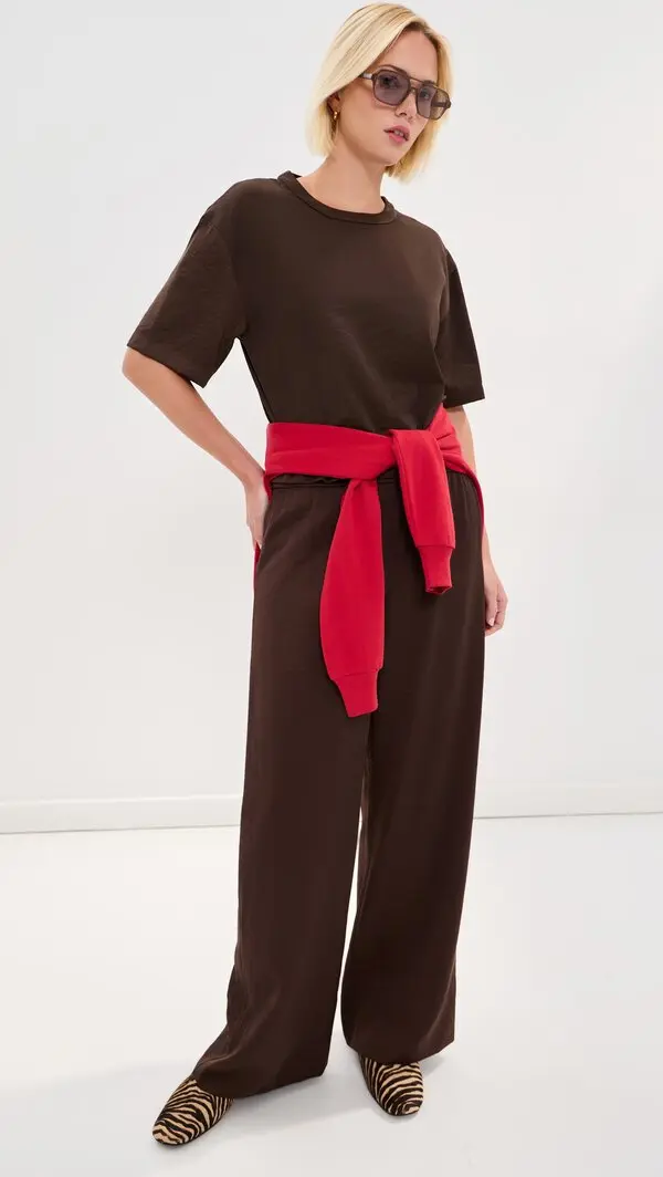 LE BOP Chandler Satin Tee - Coffee Bean