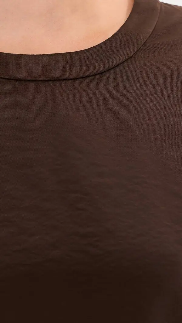 LE BOP Chandler Satin Tee - Coffee Bean
