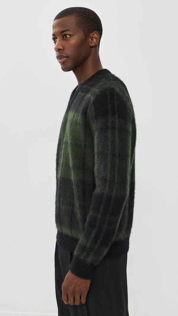 Barbour Hunham Tartan V Neck Sweater