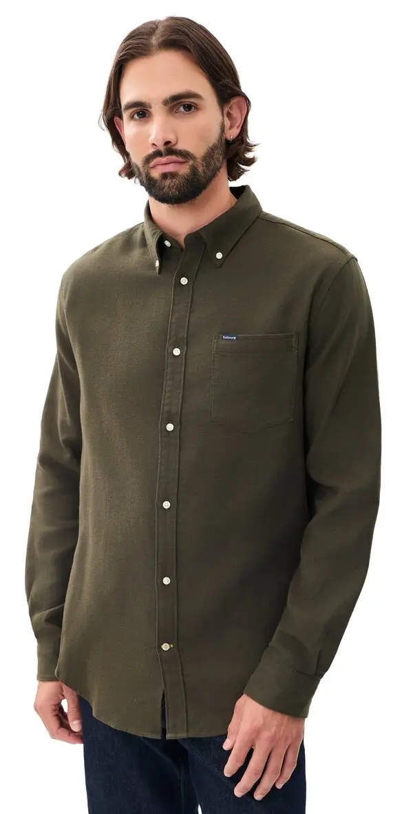 Barbour Buckley Herringbone Button Down Shirt