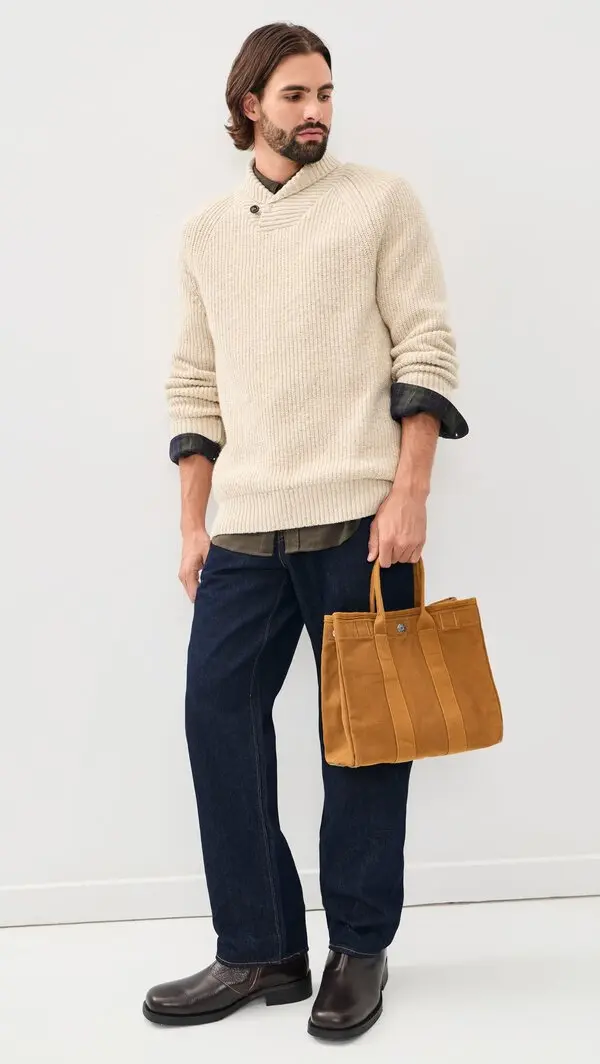 Barbour Fleck Shawl Neck Sweater