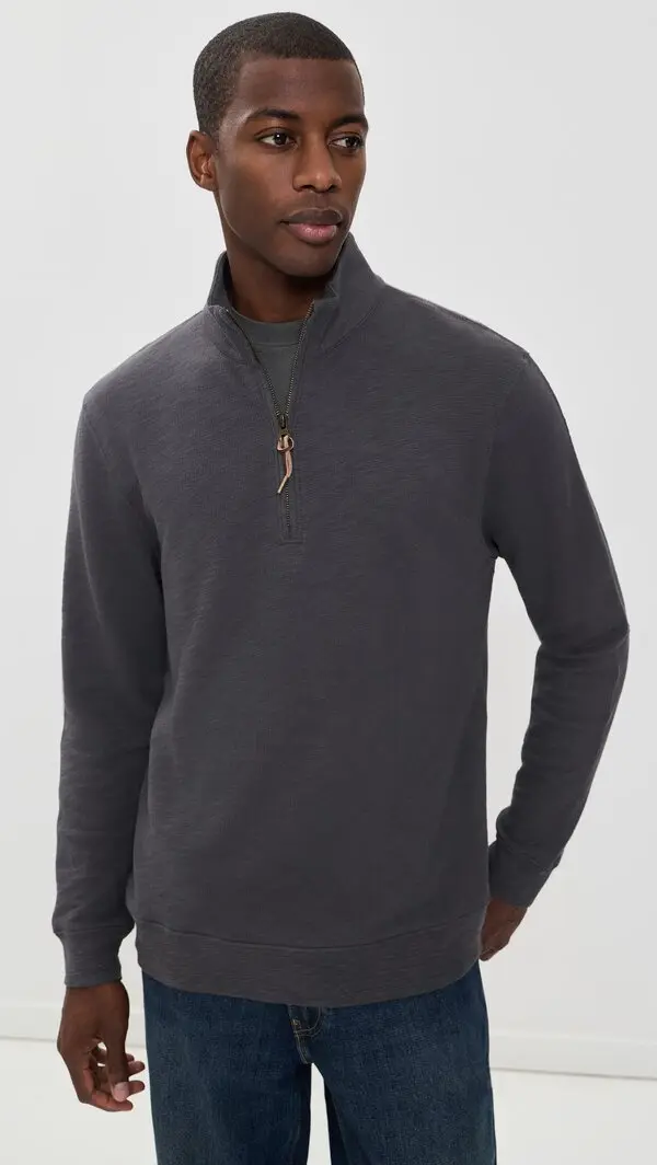 Billy Reid French Terry Half Zip