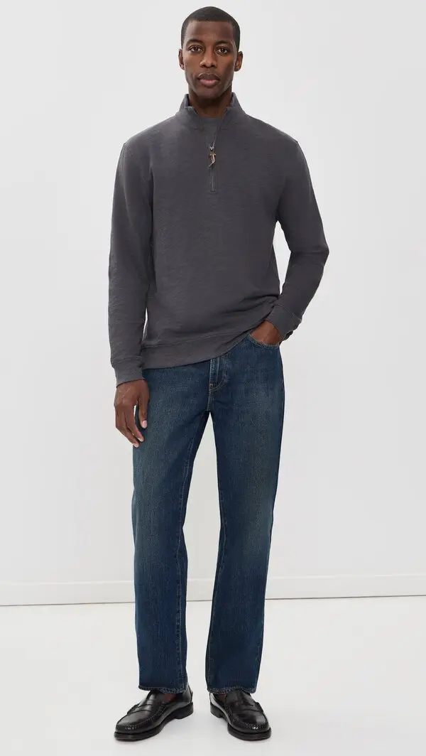 Billy Reid French Terry Half Zip