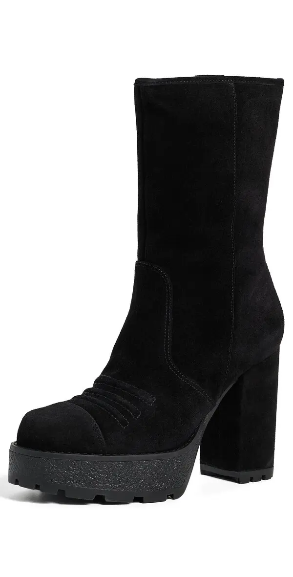 Cinq À Sept Marley Suede Lug Sole Platform Boots