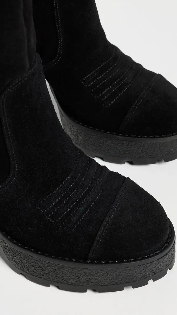 Cinq À Sept Marley Suede Lug Sole Platform Boots
