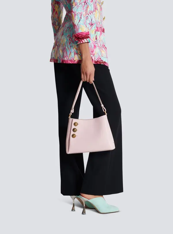 Balmain Logo Button Embellished Embleme Shoulder Bag