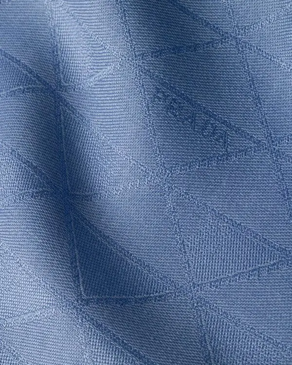 Prada Symbole Silk And Wool Jacquard Shawl