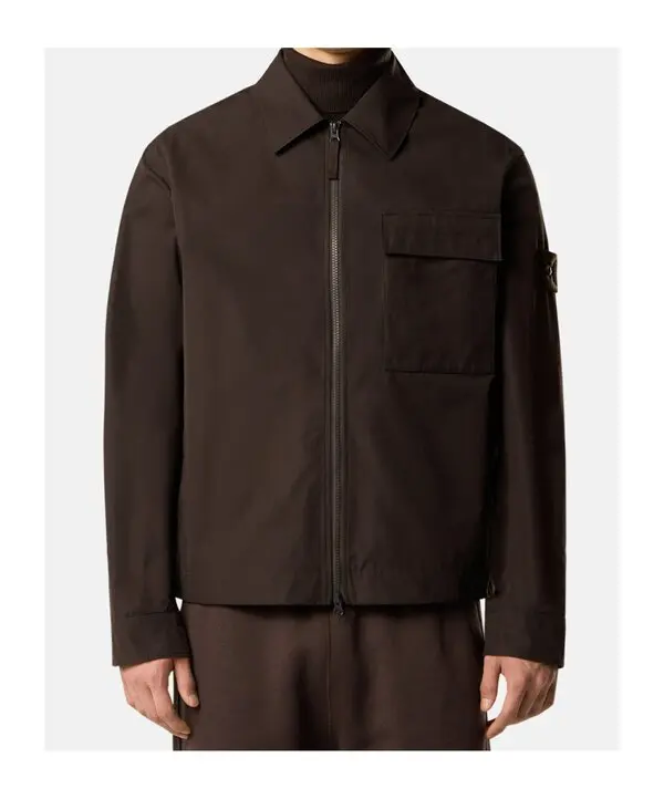Stone Island Logo Patch Zip-up Jacket