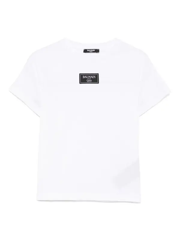 Balmain Logo-appliqué T-shirt - White
