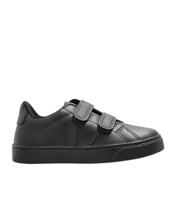 VEJA Esplar Double-strap Leather Sneakers - Black