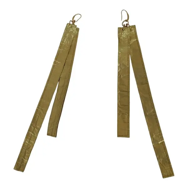 ROMER MILLINERY Metallic Silk " Bar" Earings