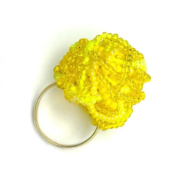 DOPAMINE FIX BY MARTINA NUNEZ Knot Cocktail Ring - Yellow