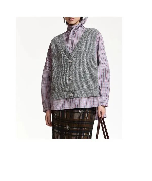 Essentiel Antwerp Layered Knit Vest And Shirt