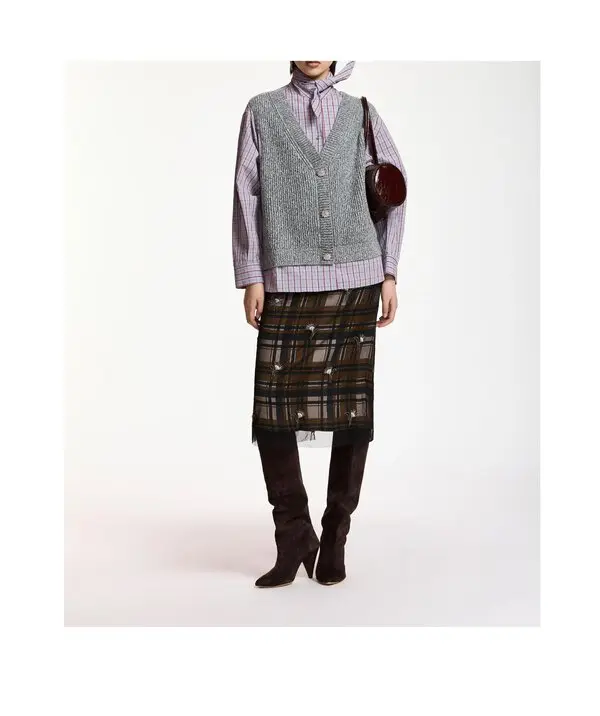 Essentiel Antwerp Layered Knit Vest And Shirt