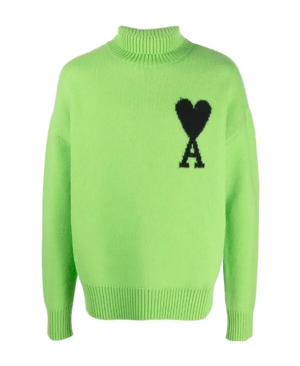 AMI Paris De Coeur Roll-neck Jumper