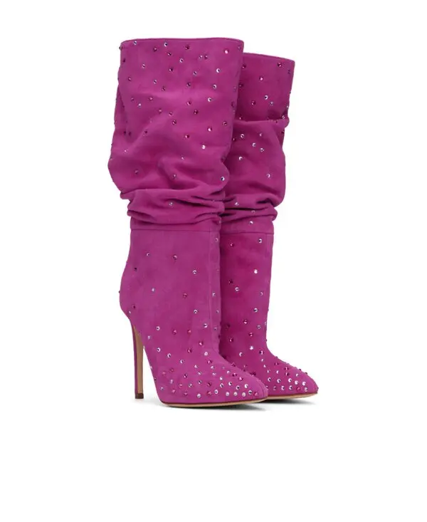 Paris Texas Crystal Decorated Boots