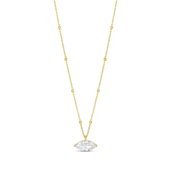 SHYMI Marquise Station Necklace - Gold