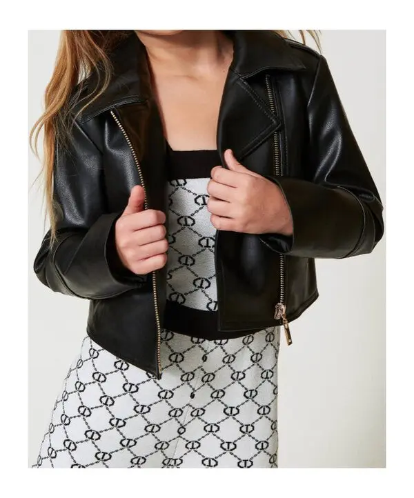 TWINSET Coated Biker Jacket