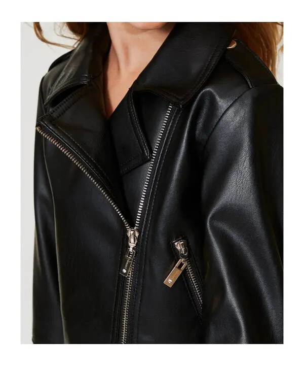 TWINSET Coated Biker Jacket