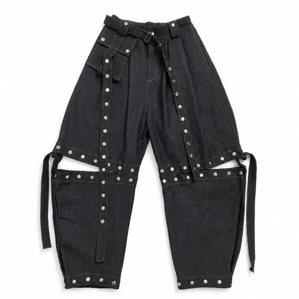 ZASTASTUDIO Fragment Studded Cargo Denim Pant
