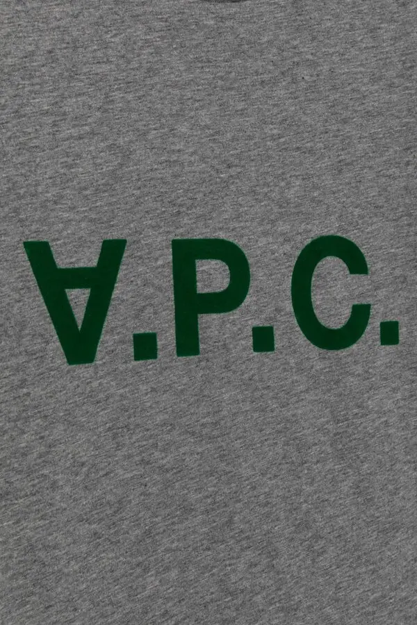 A.p.c. Logo Printed Crewneck T-shirt - Gray