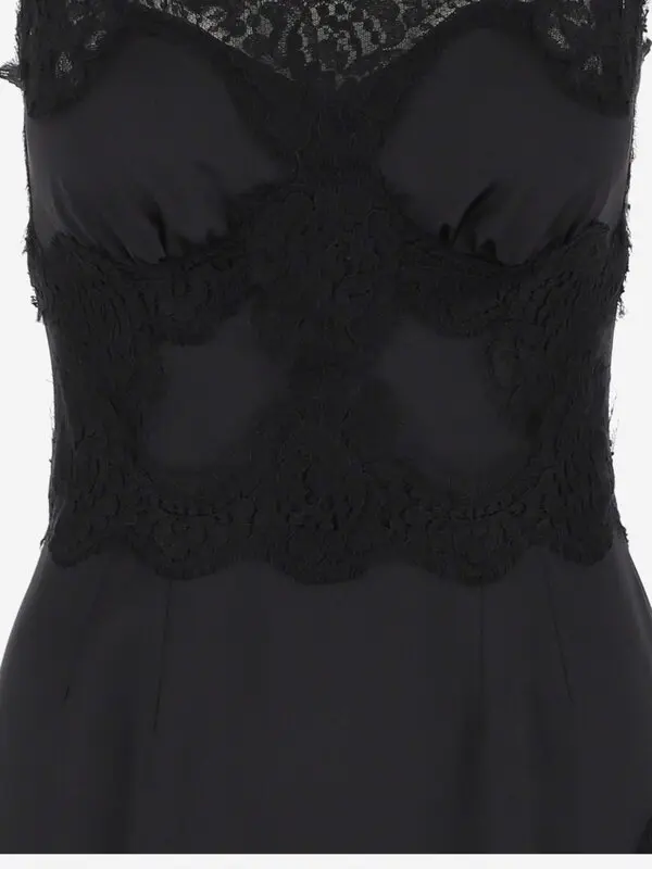 Dolce & Gabbana Dolce Gabbana Lace-trim Dress