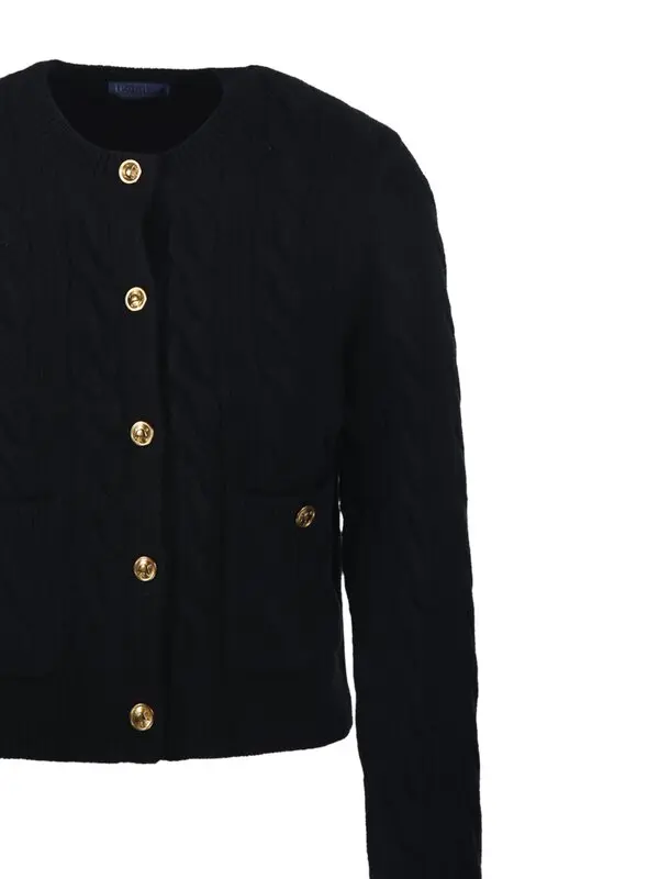 Polo Ralph Lauren Cable-knit Crewneck Buttoned Cardigan