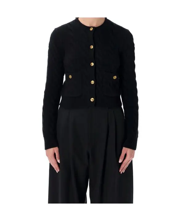Polo Ralph Lauren Cable-knit Crewneck Cardigan - Black
