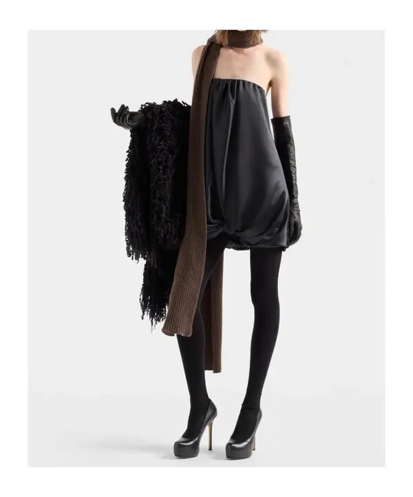 7 For All Mankind Satin Corset-style Mini Dress
