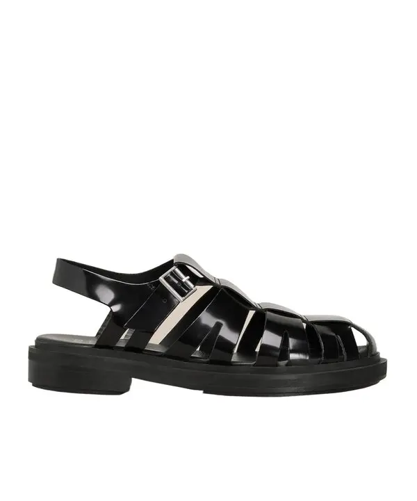 AMI Paris Buckled Strappy Sandals - Black