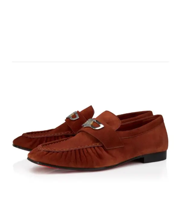 CHRISTIAN LOUBOUTIN Metallic-hardware Loafers