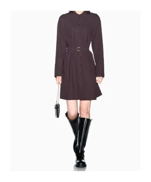 Armani Exchange Regular Fit Dress In Recycled Crepe