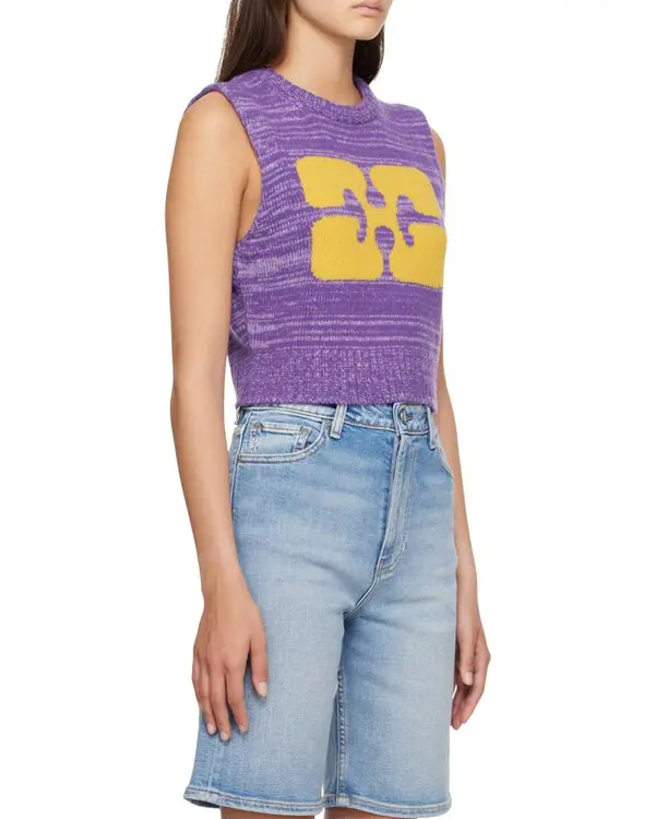 GANNI Graphic Cropped Vest
