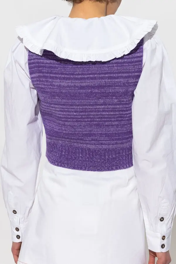 GANNI Graphic Cropped Vest
