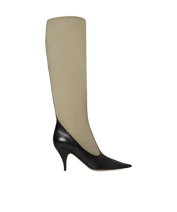 THE ROW 90mm Mesh Knee-high Boots - Black