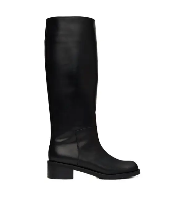 AMOMENTO Square Toe Knee-high Boots