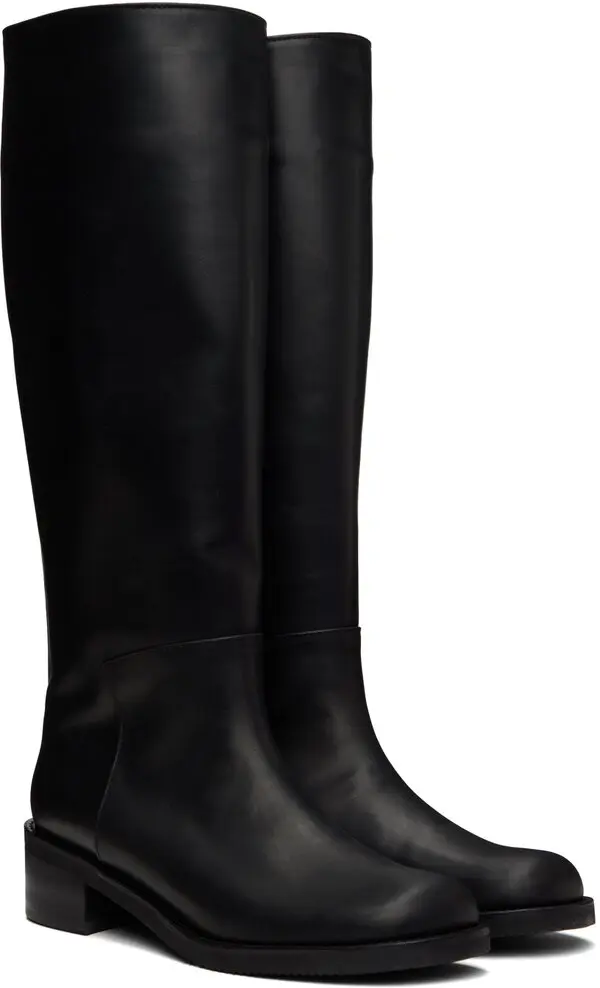 AMOMENTO Square Toe Knee-high Boots
