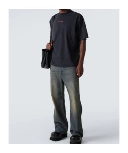 Balenciaga Logo Cotton Jersey T-shirt