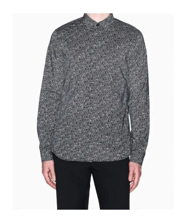 Armani Exchange Slim Fit Shirt In Stretch Cotton Poplin