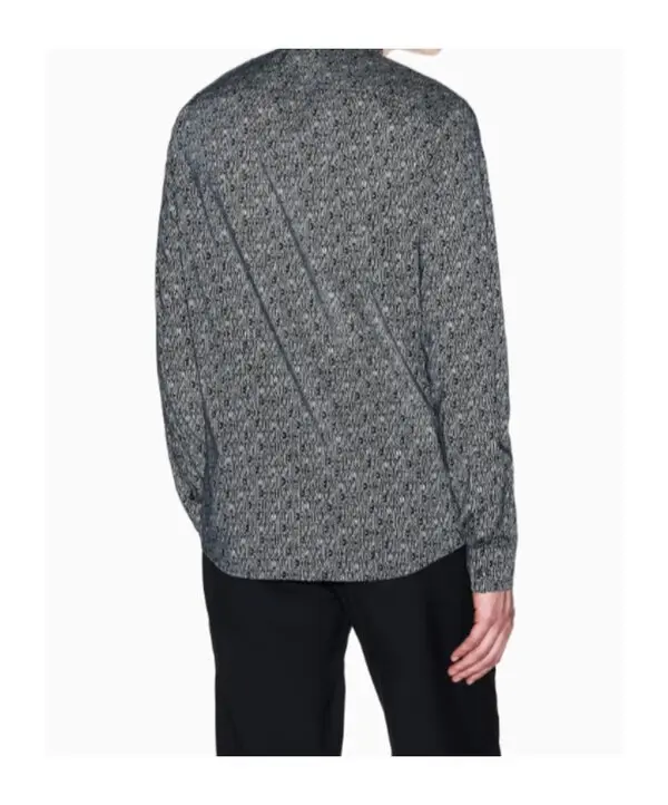 Armani Exchange Slim Fit Shirt In Stretch Cotton Poplin
