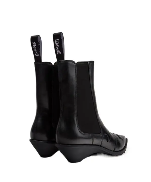 Camper Leather Ankle Boots - Black