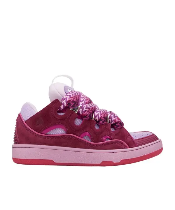 LANVIN Curb Leather Sneakers - Lavender