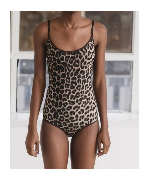 BASERANGE Emily Leopard-print Bodysuit